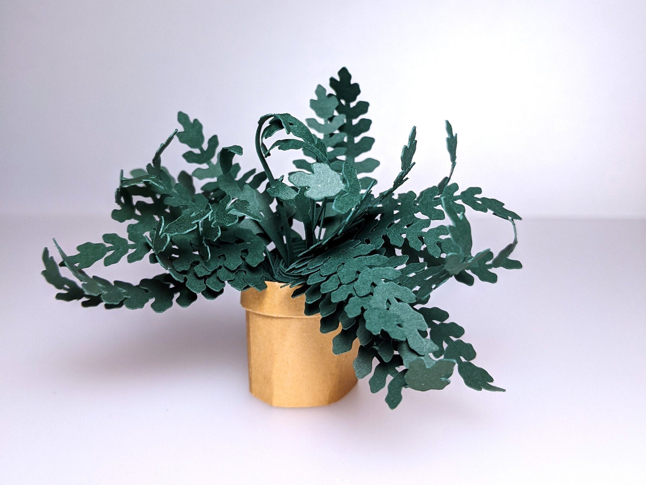 Rolled Fern Printable Template DIY | Papercraft House Plant for Cards ...