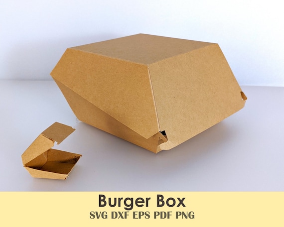 Burger Box Printable DIY Template Fast Food Packaging for - Etsy
