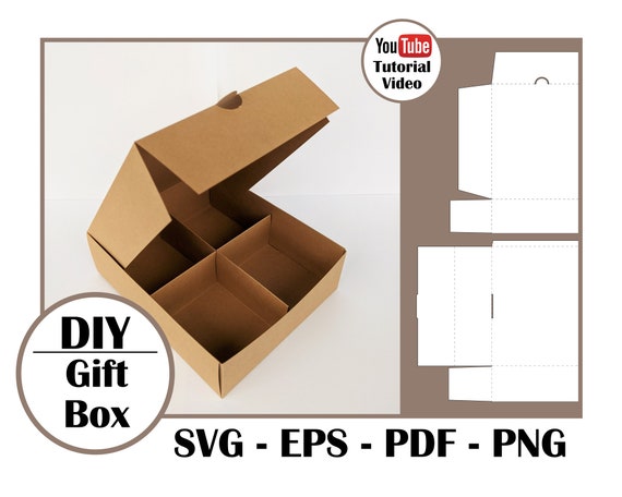 Bakery Gift Box With Divider Printable Template DIY Homemade - Etsy