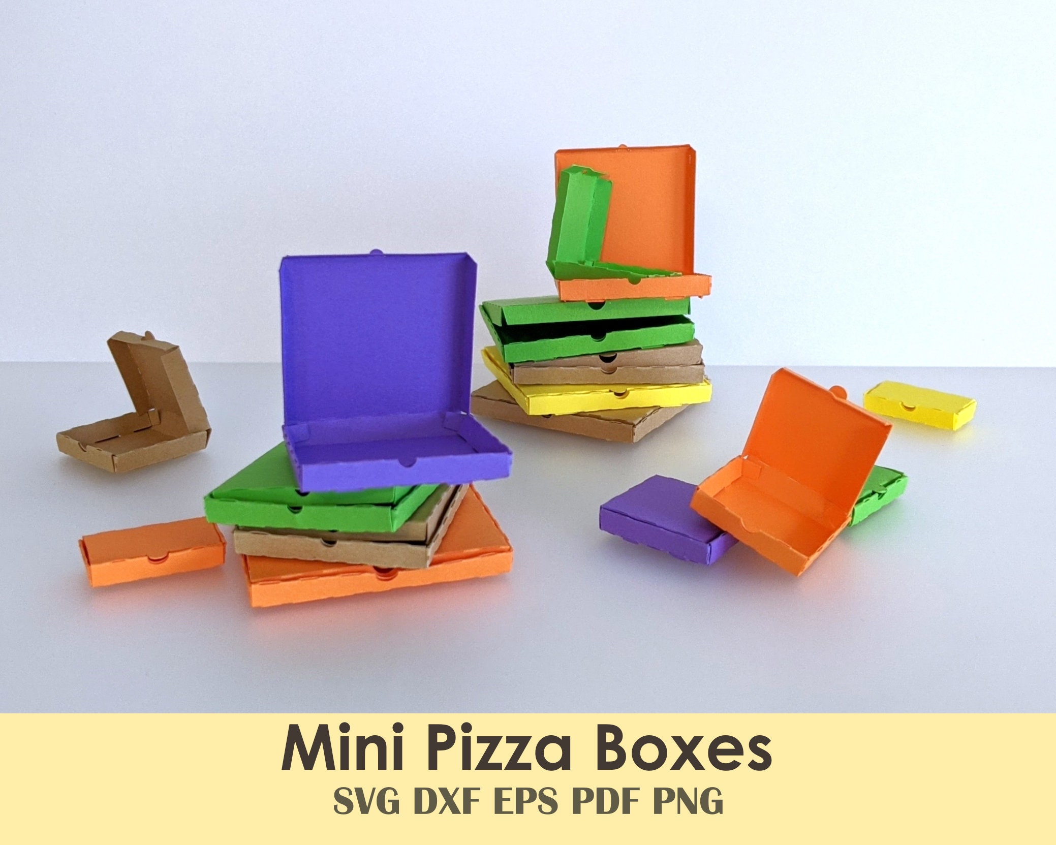Mini Pizza Boxes Printable DIY 4 Sizes Scalable Food Boxes | Etsy Australia