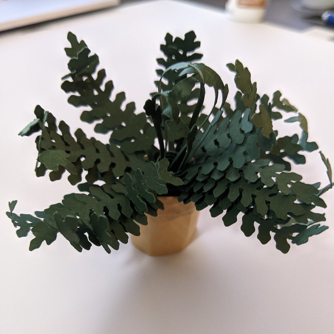 Rolled Fern Printable Template DIY Papercraft House Plant | Etsy