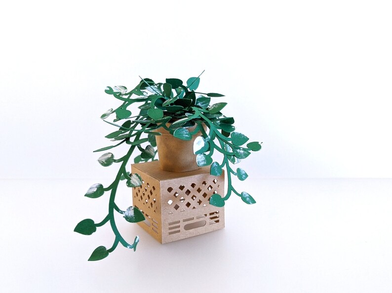 Hanging Plant Printable Template DIY | Scale Miniature House Plant for ...