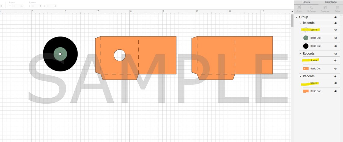 Mini Vinyl Record and Sleeve Template for Minis Dollhouse - Etsy