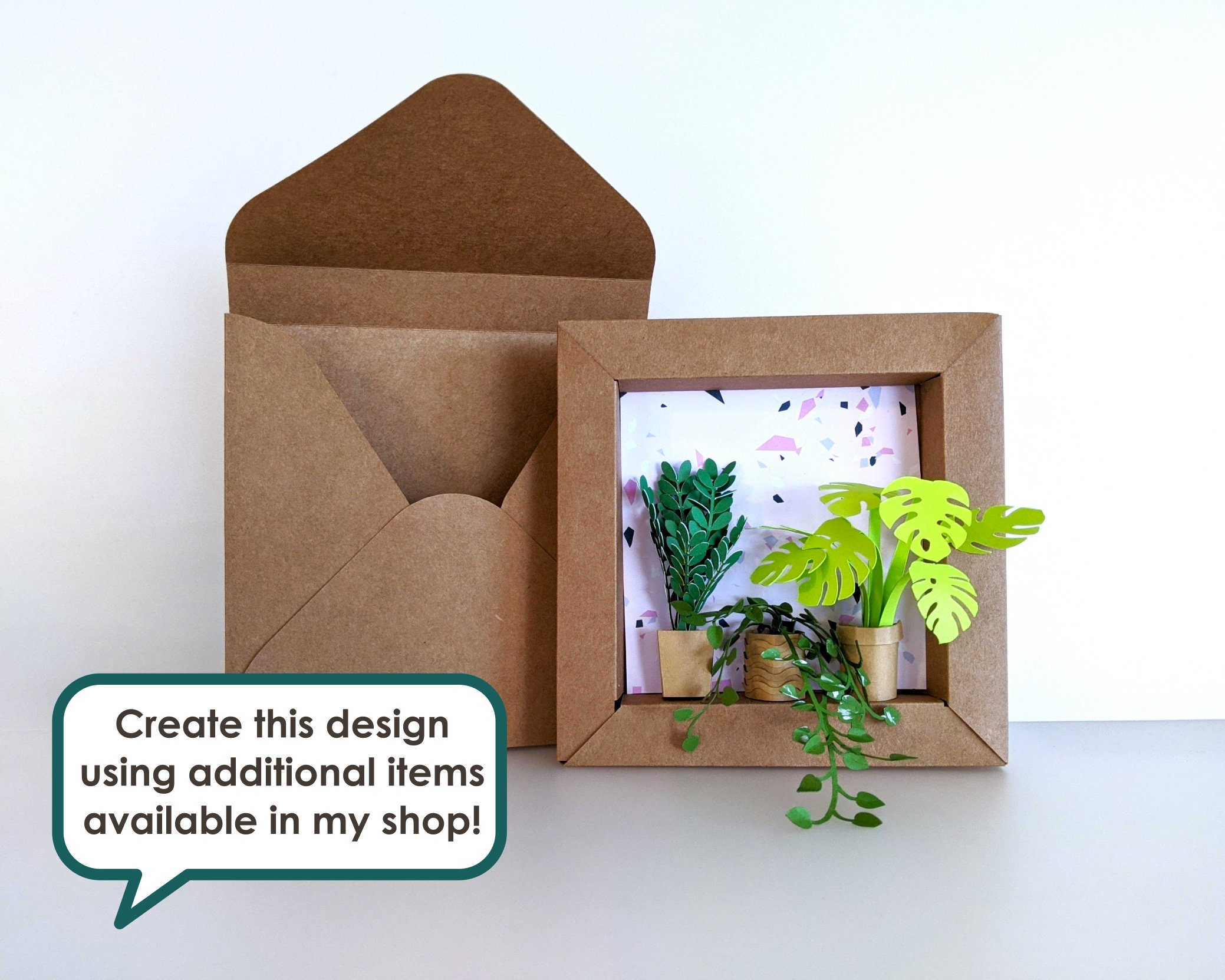 Mini Succulent DIY Template | Potted Agave House Plant for Cards, Minis ...