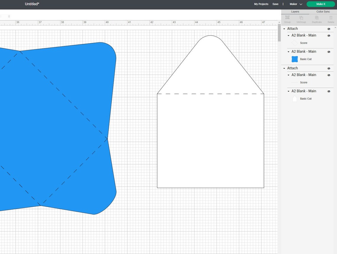 Envelope Template and Liner DIY A2 5.75 X 4.38 | Etsy