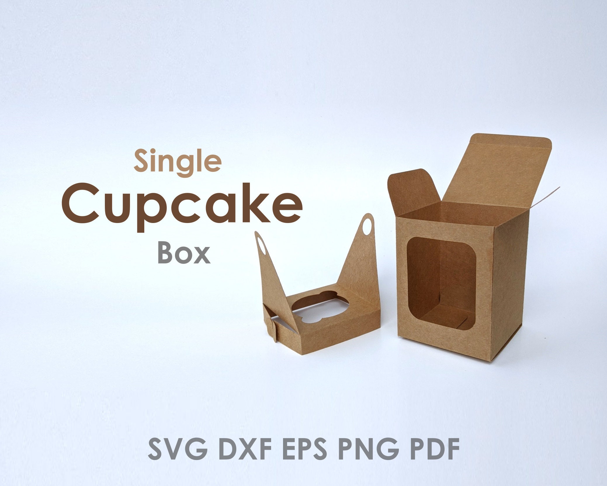 Single Cupcake Box Template