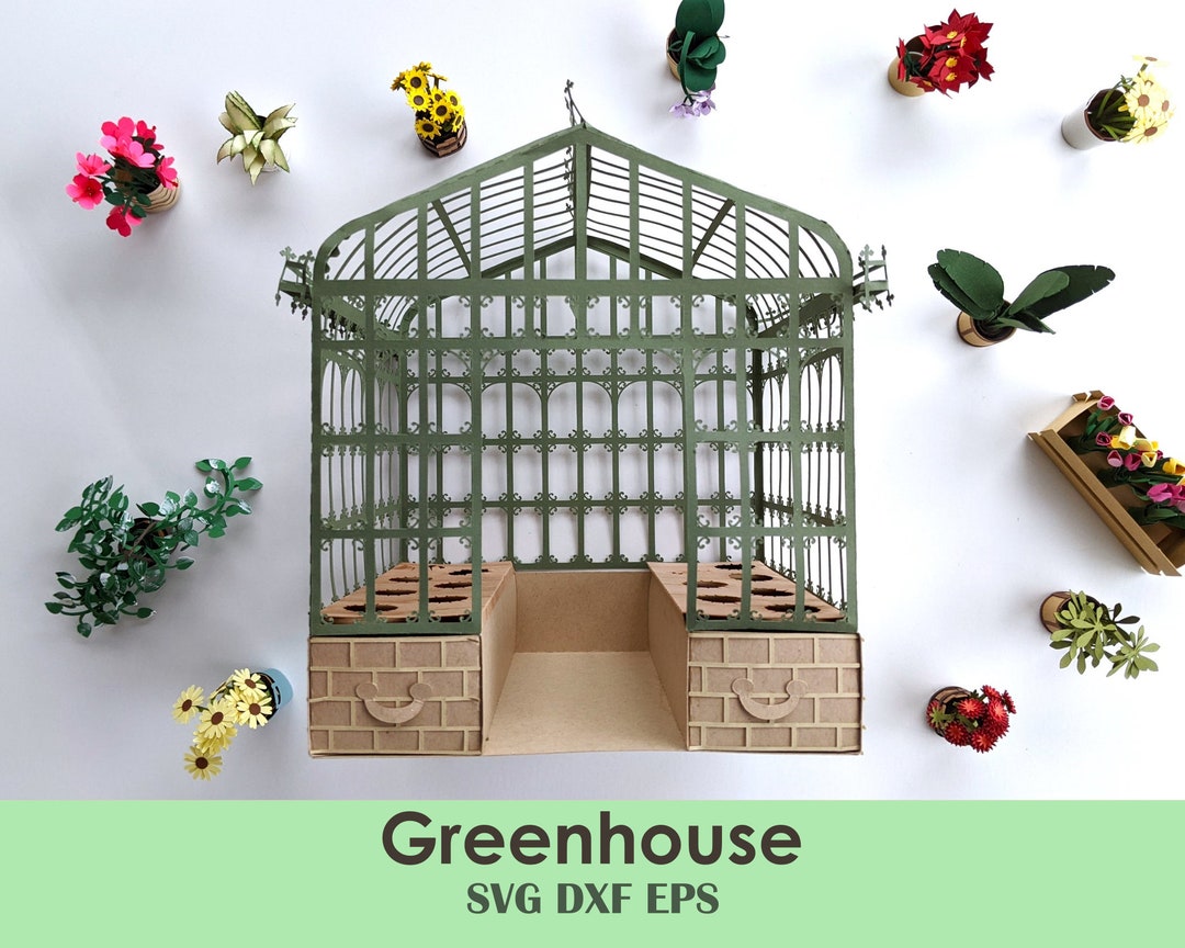 Greenhouse Template | Mini Paper Greenhouse Pattern for Cutting ...