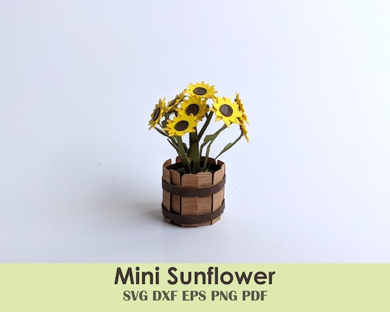 DIY 3D Sunflower Template Rolled Paper Flower Download - Etsy