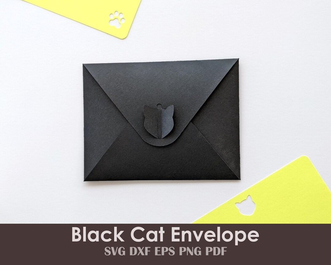 DIY Halloween Envelope With Black Cat Clasp | for Invitations, Letters ...