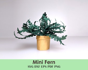 Mini Fiddle Leaf Fig Tree Template Rolled Papercraft House Plant for ...