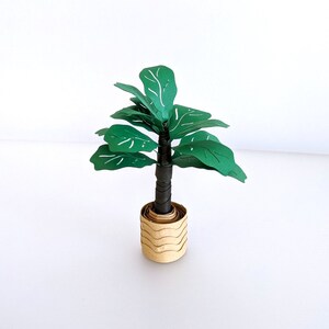Mini Fiddle Leaf Fig Tree Template | Rolled Papercraft House Plant for ...