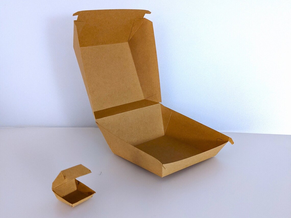 Burger Box Printable DIY Template Fast Food Packaging for - Etsy