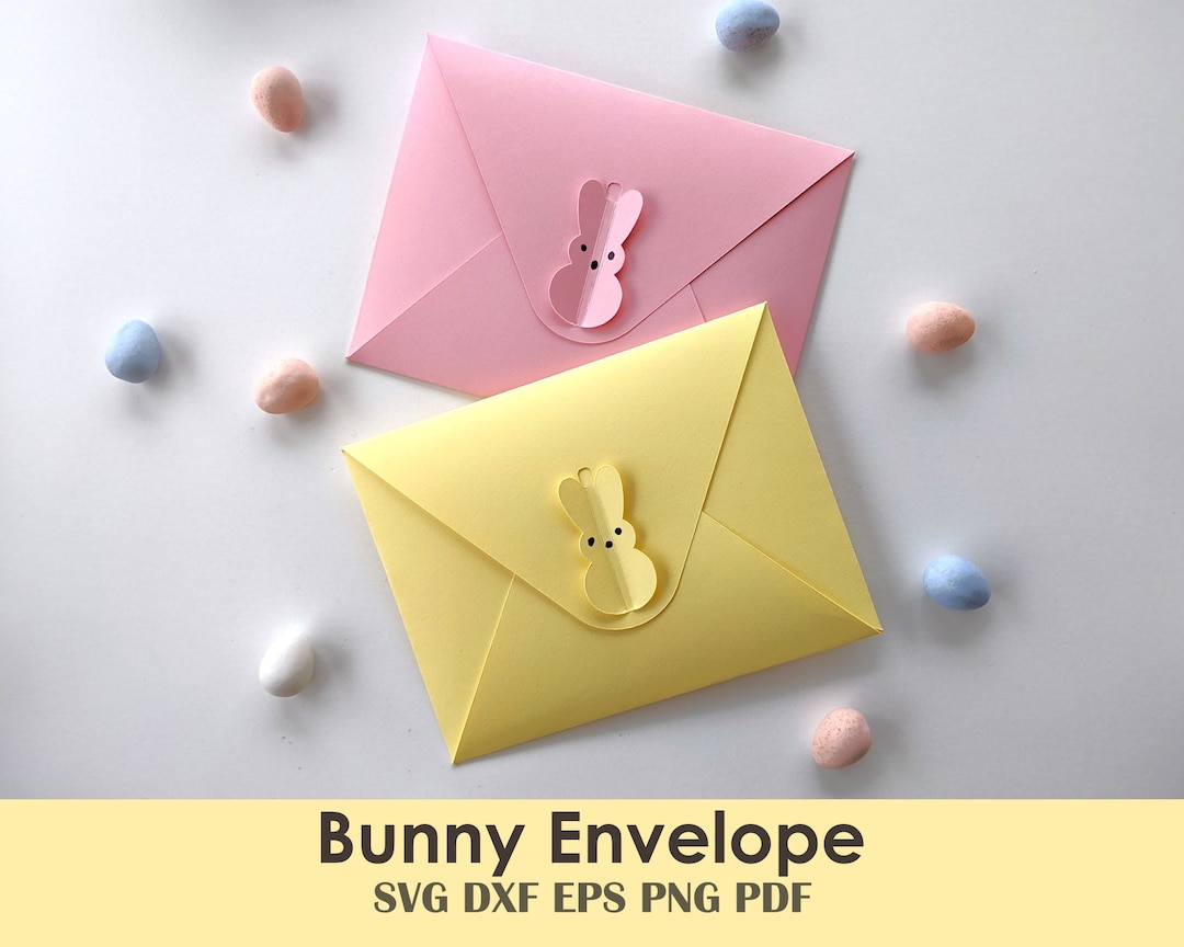Bunny Envelope | Chubby Bunny Clasp Envelope, Self Sealing Papercraft ...