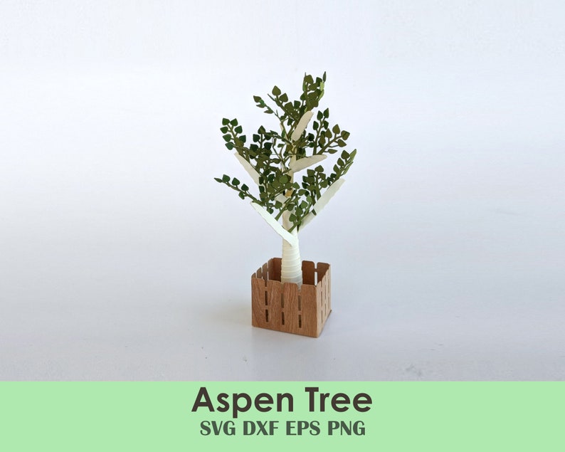 Papercraft Tree With Leaves Mini Cricut Project Tree - Etsy