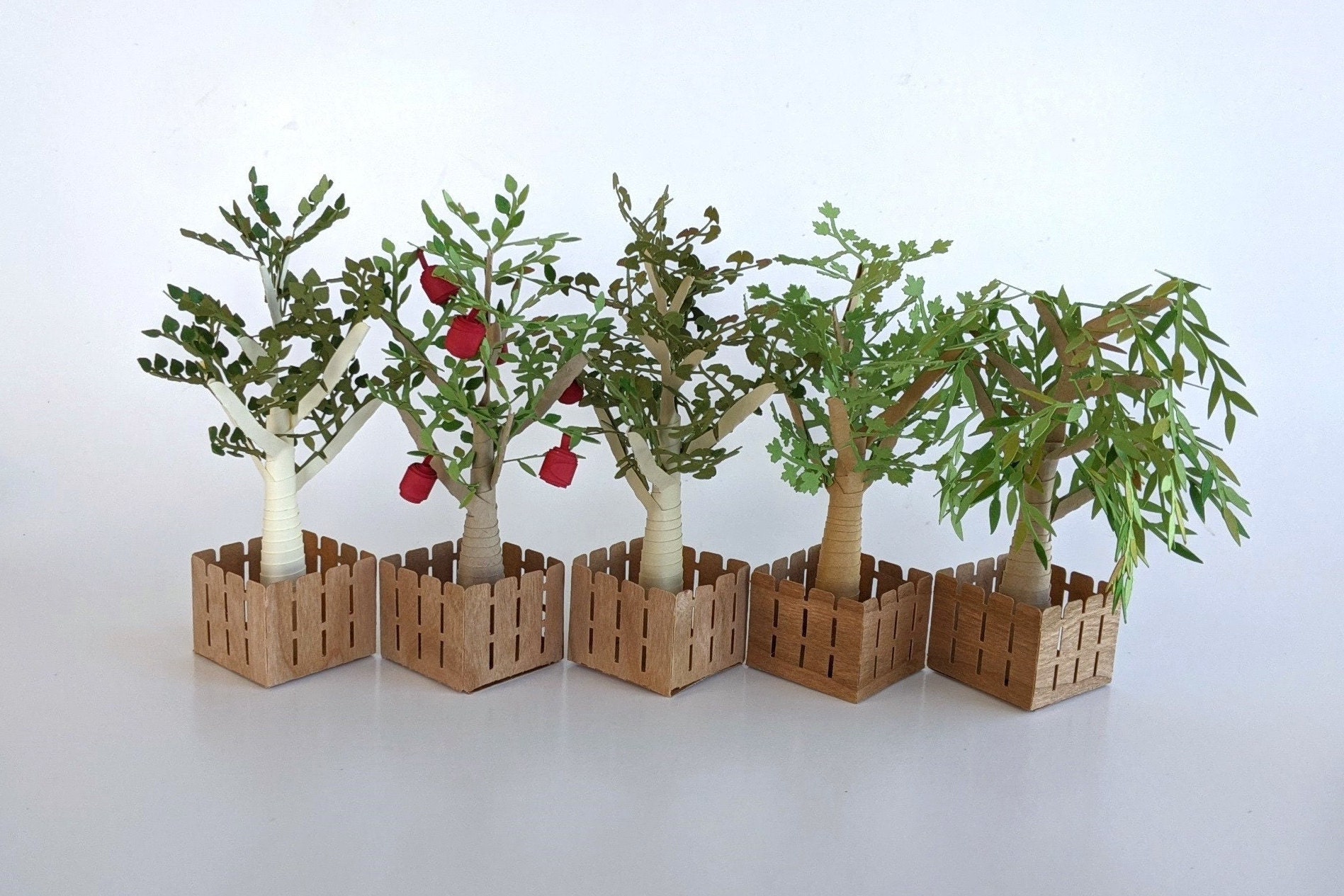 Ginkgo Tree Papercraft Template | Mini Bonsai Tree for Dioramas, School ...