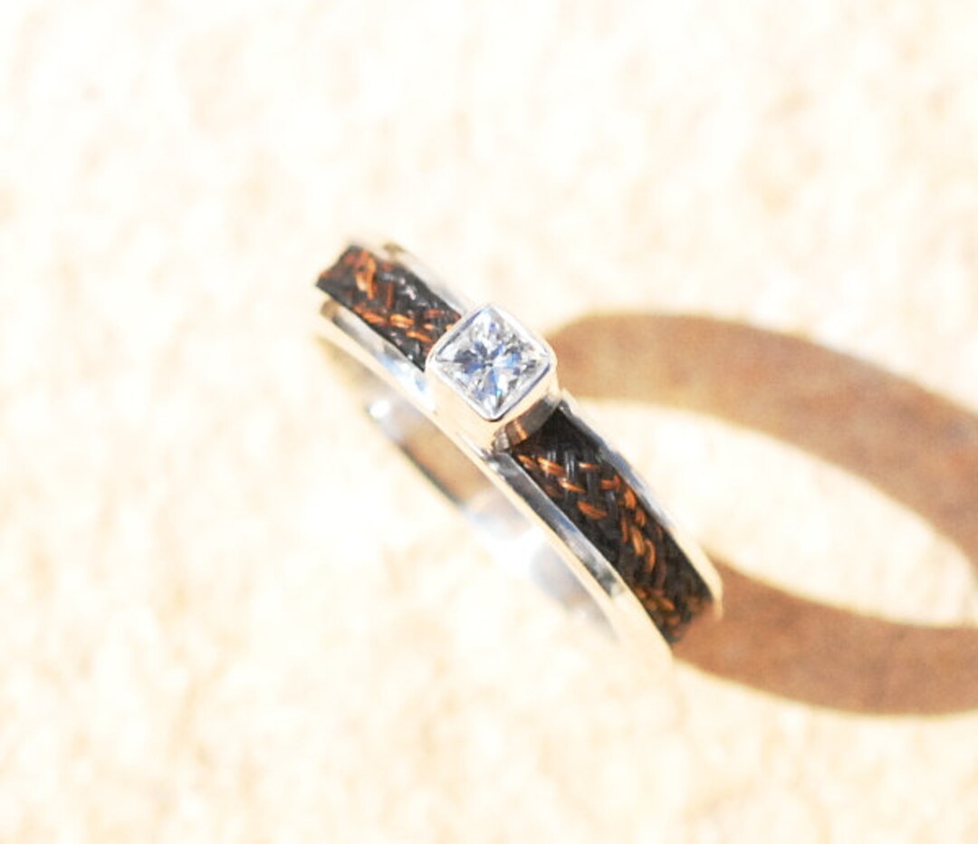 Custom Horsehair Ring,sterling Silver Horse Hair Ring 9ct Gold ...