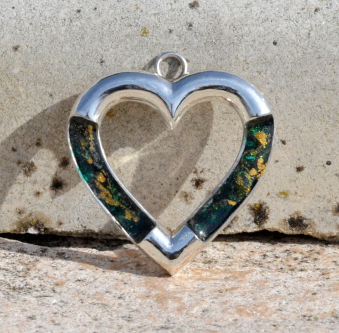 Cremation Ash Pendant,silver Ashes Pendant,memorial Heart Pendant ...