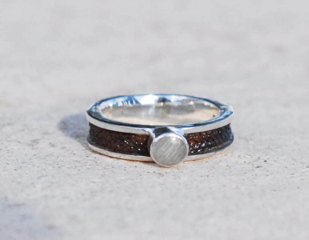 Horse HOOF Ring! Horsehair Ring, Sterling Silver Horse Hoof Ring, 9ct ...
