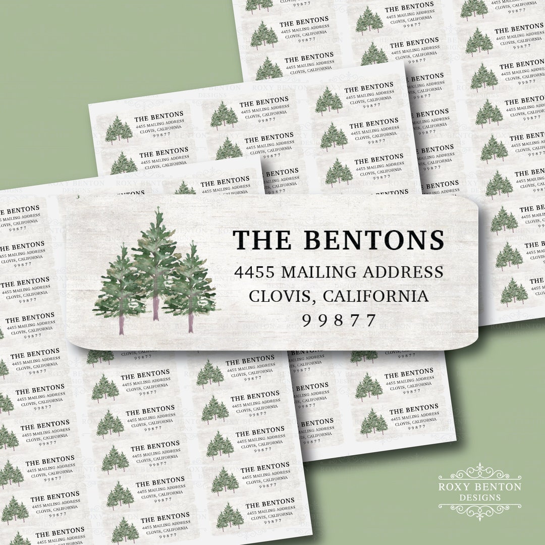 Watercolor Forest Trees Pine Trees on Rustic Birchwood Background ...