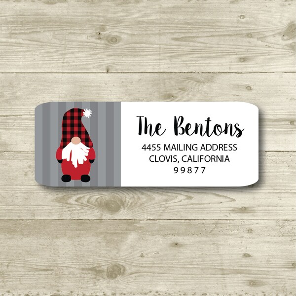 Gnome Return Address Labels - Etsy