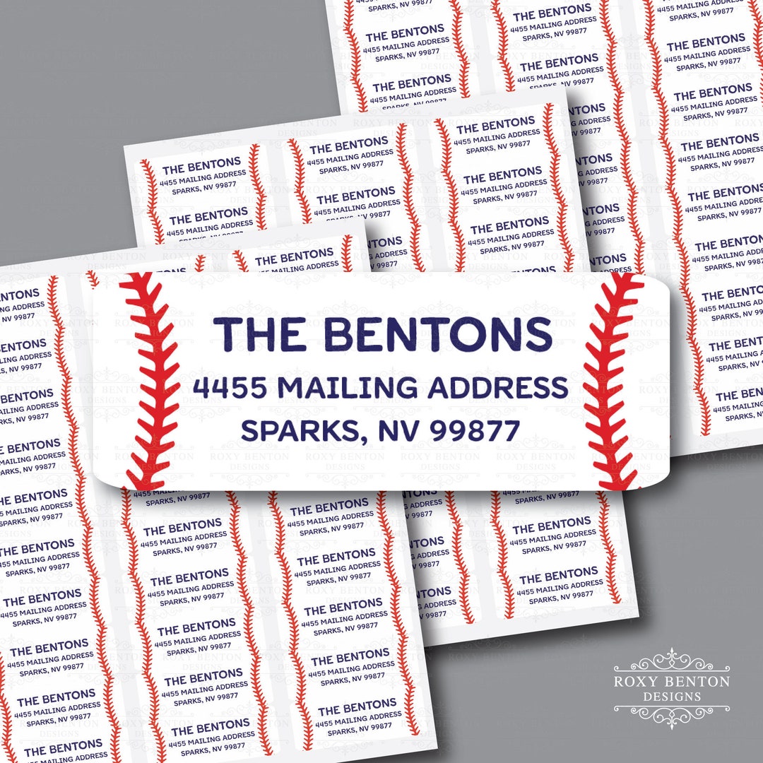 Baseball, Softball, Sports, Personalized Return Address Label, Everyday ...