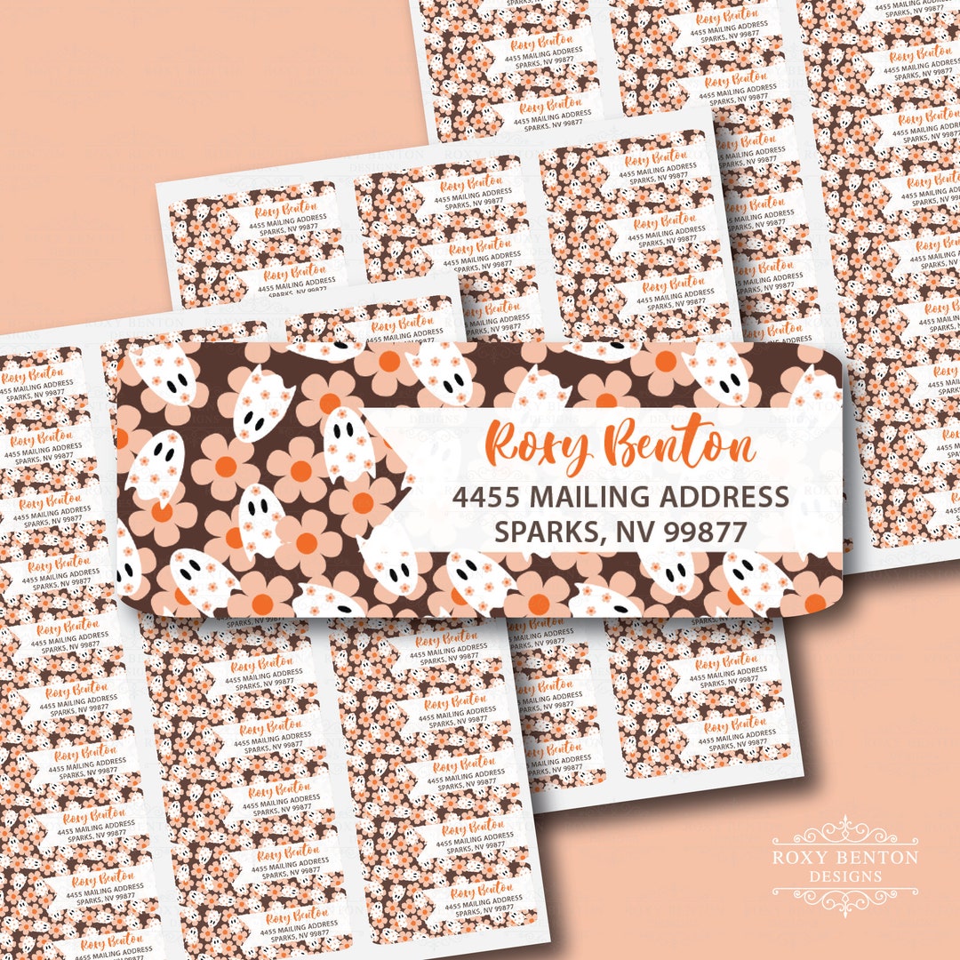 Groovy Ghosts Flower Power Halloween Fall Season Personalized Return ...