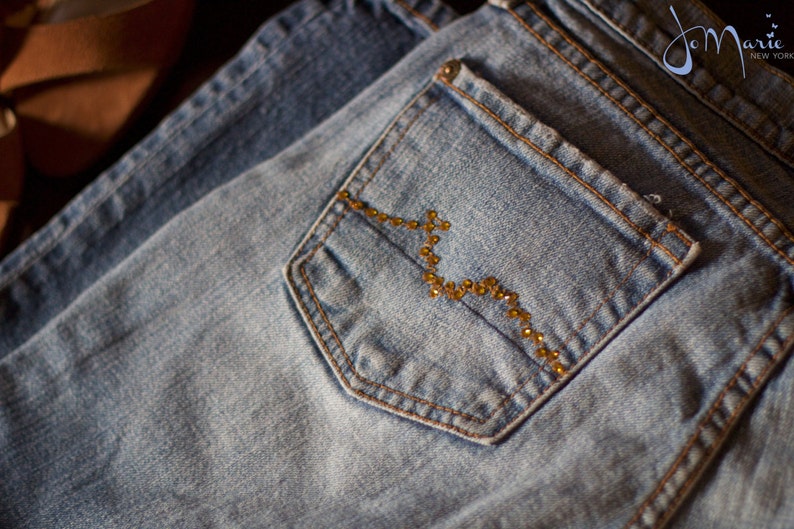 Custom Crystallized Jeans Glamoured With Swarovski Crystals on the Back ...