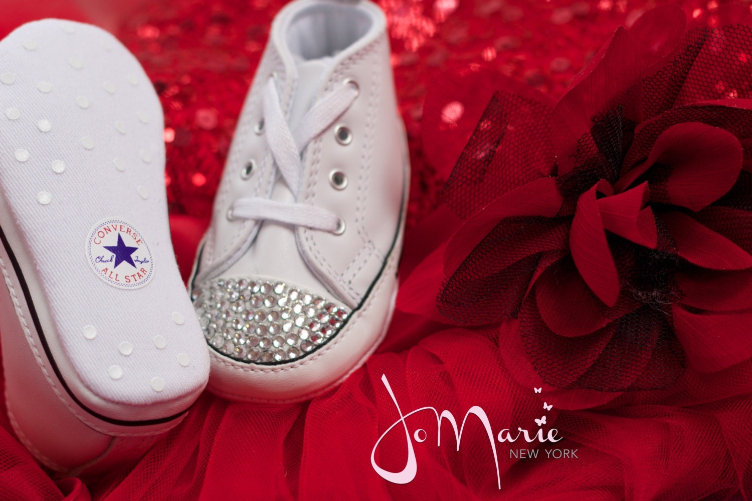 Converse Kids Chuck Taylor First Star Core Crib Adorned With Crystals ...