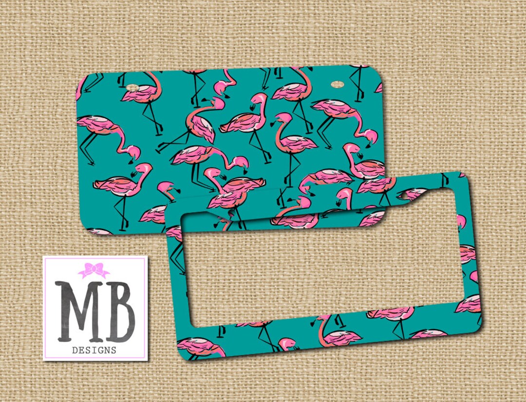 Flamingo License, Vanity License Plate, Flamingo Gift, Flamingo Car ...