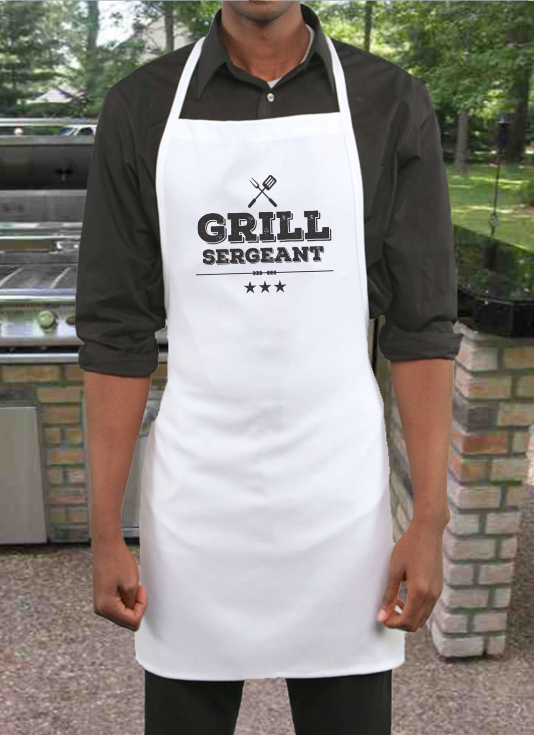 Grill Sergeant Apron, BBQ Apron, Mens Apron, Gift for Him, Chef Apron ...
