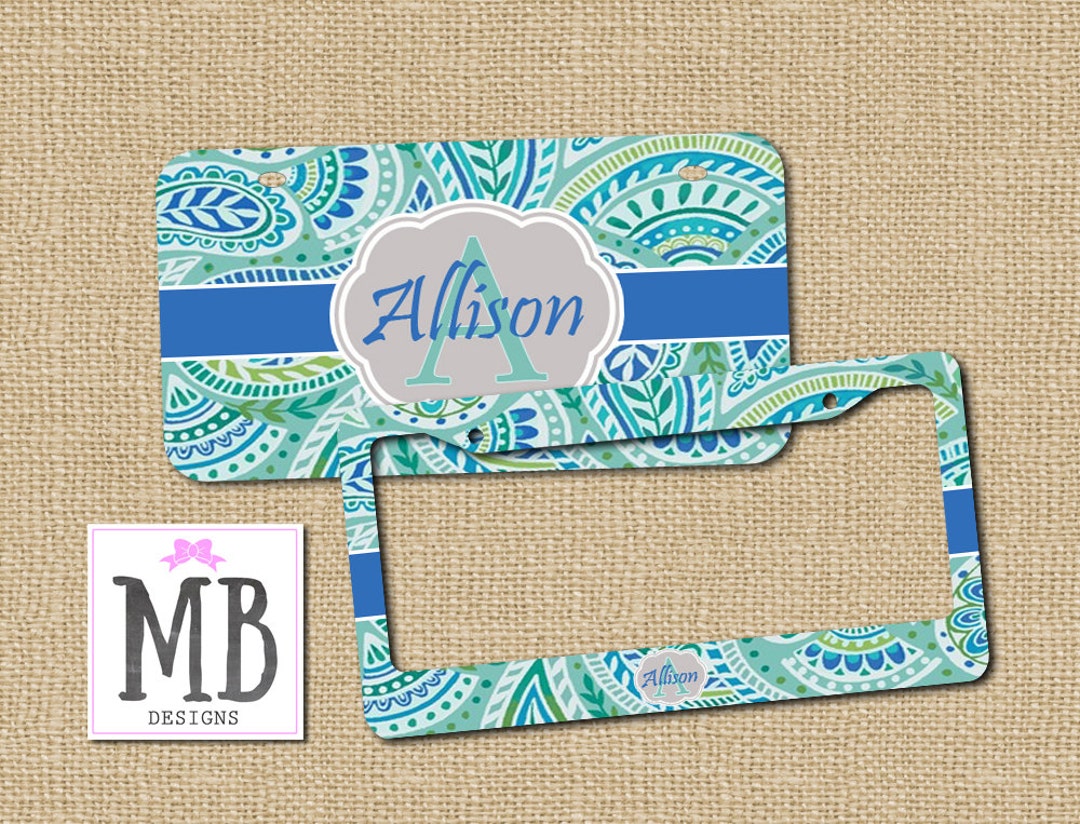 Paisley License, License Plates, Personalized License Plate, Monogram ...