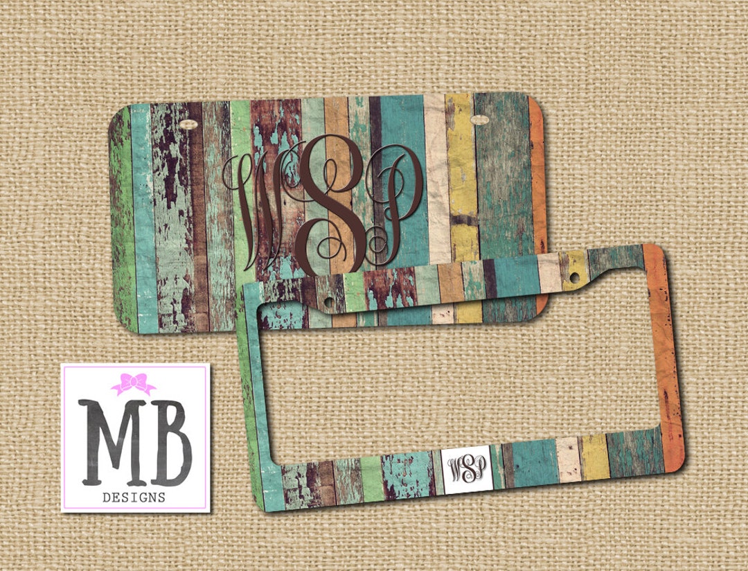Wood License Plate, License Plate, Personalized License Plate, Monogram ...