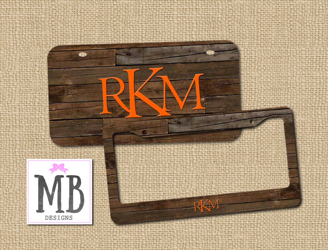 Wood License Plate, License Plate, Personalized License, Monogram ...