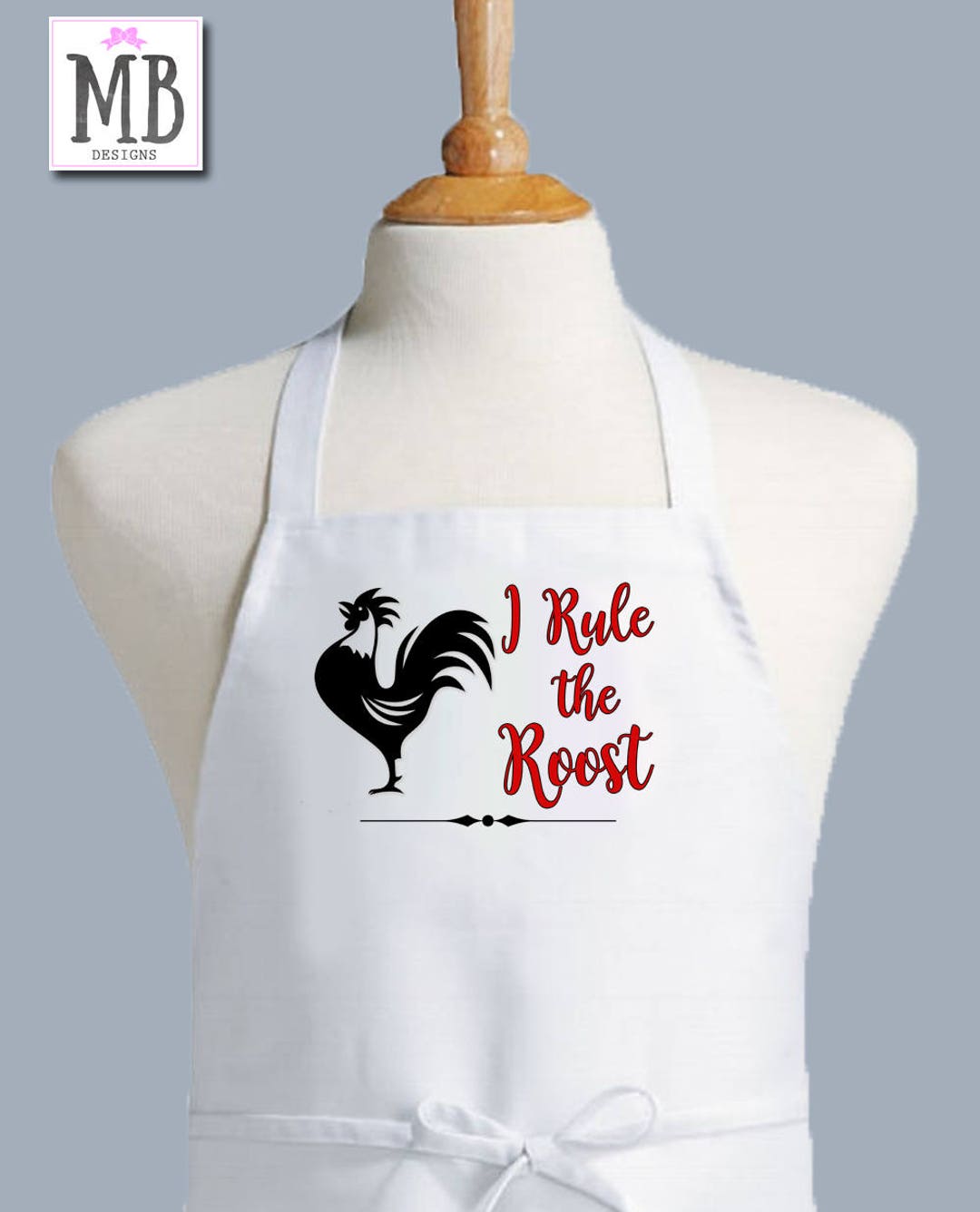 Rooster Apron, I Rule the Roost Apron, Chefs Apron, Kitchen Apron, One ...
