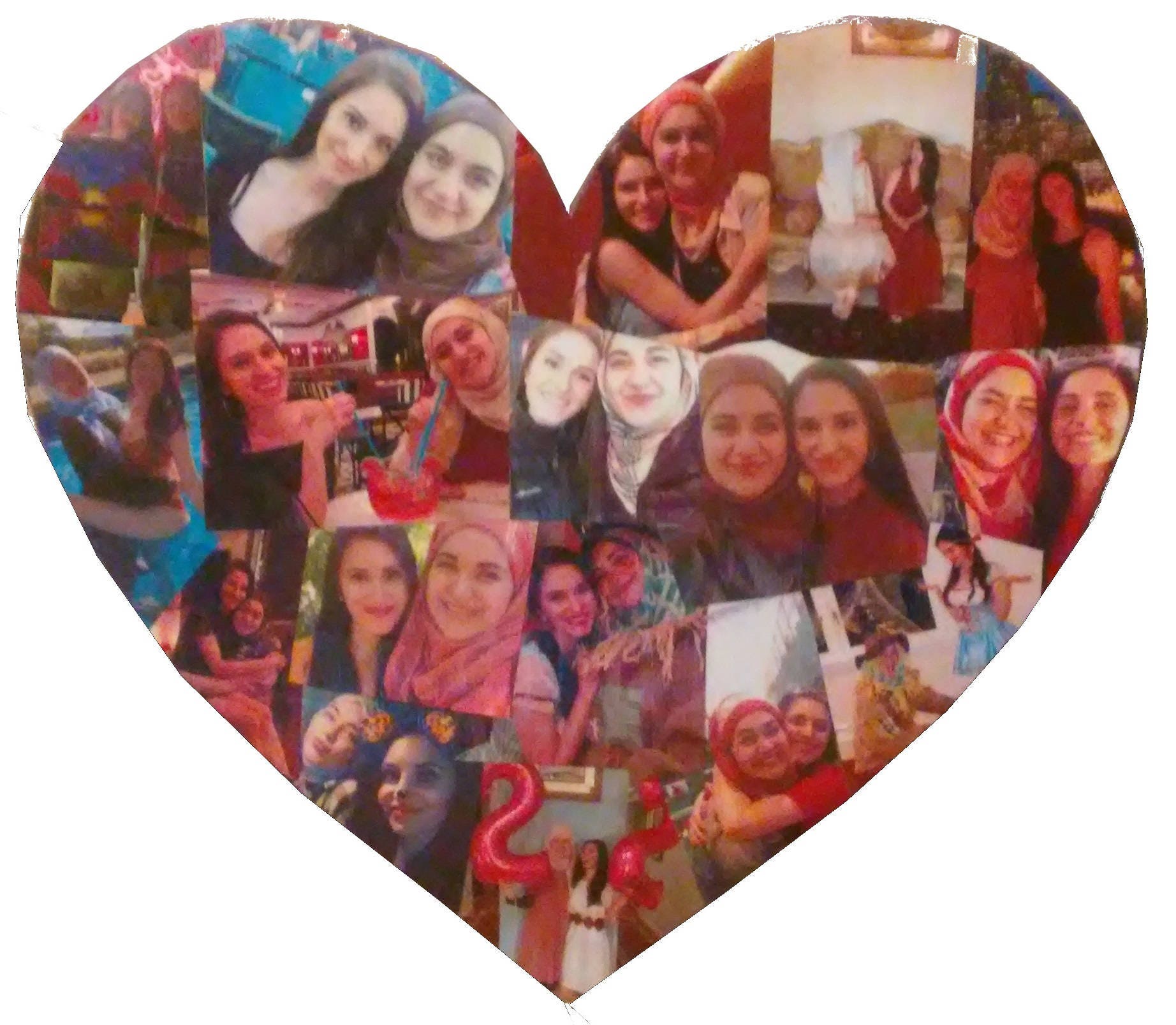 Collage de fotos en forma de corazón - Etsy España