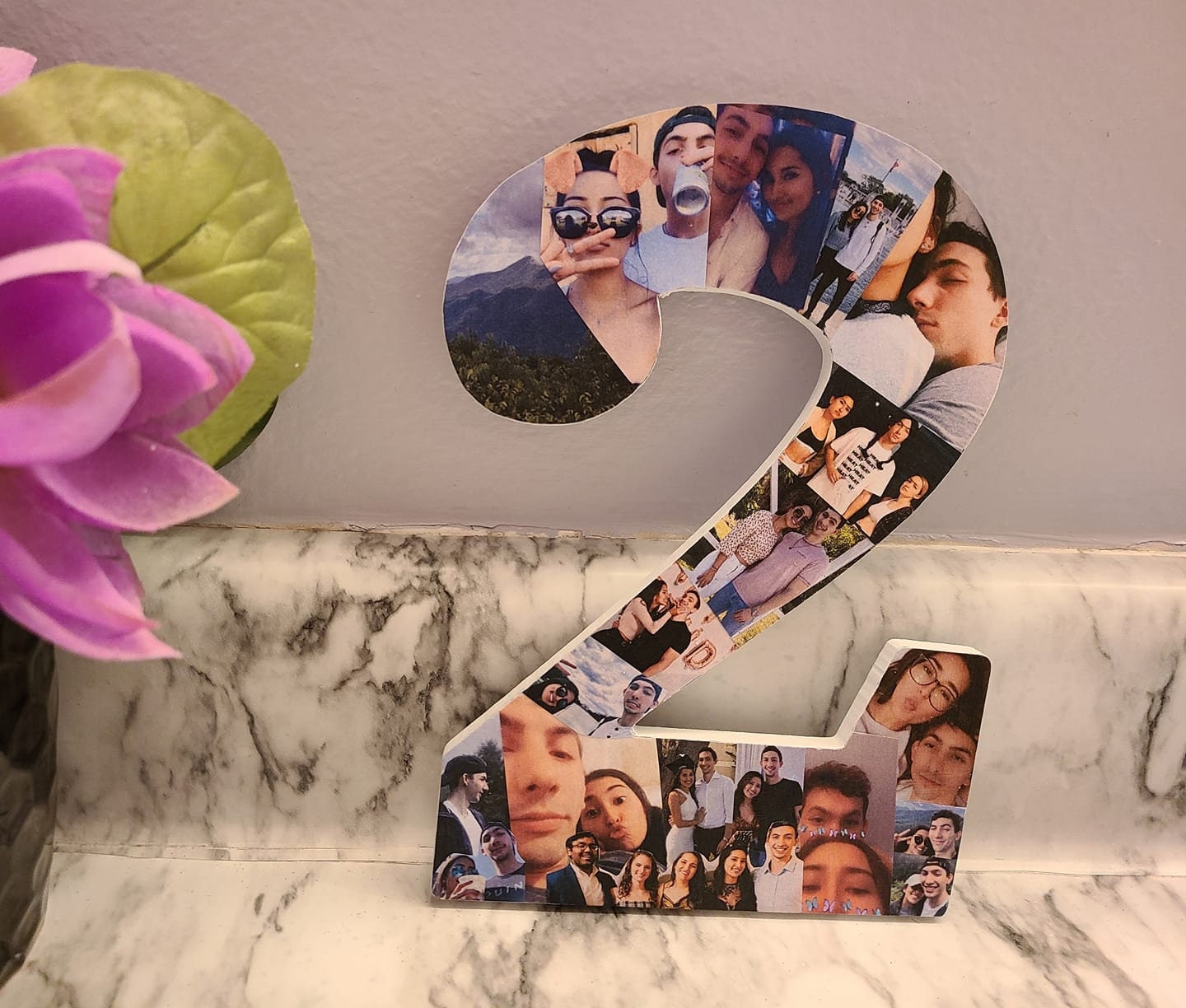 Custom Photo Collage Numbers Art Photo Collage Letter | Etsy