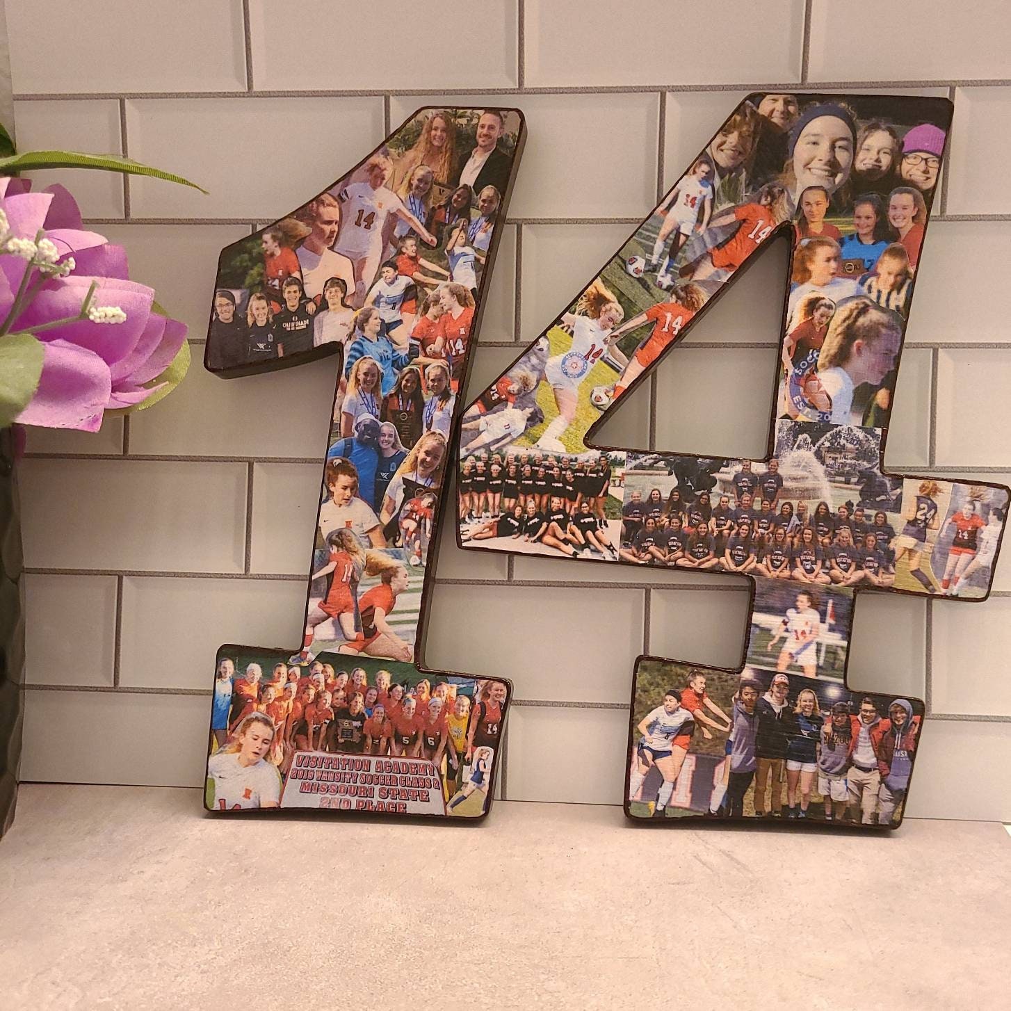 Custom Photo Collage Numbers Personalized Photo Collage | Etsy