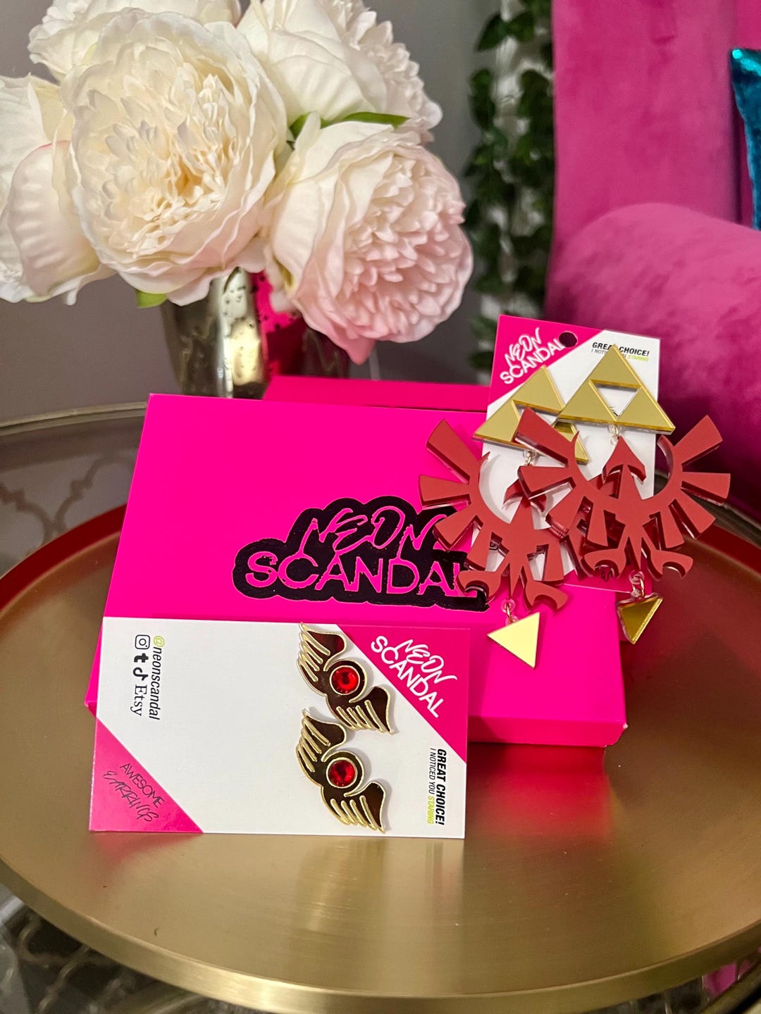 Gamer Crest - Cosplay - Mark of the Goddess - Jewelry - Earrings - Etsy