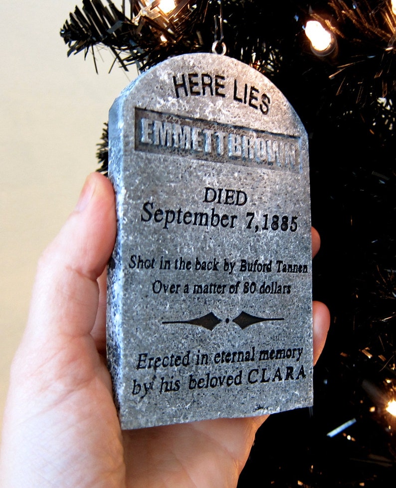 Back to the Future Doc Emmett Brown Mini Tombstone Ornament Magnet - Etsy