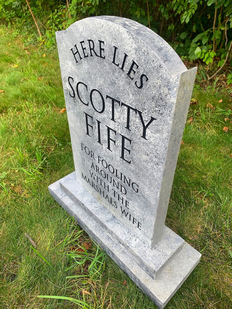 Here Lies Scotty Fife Silly Halloween Tombstone Yard Prop - Etsy