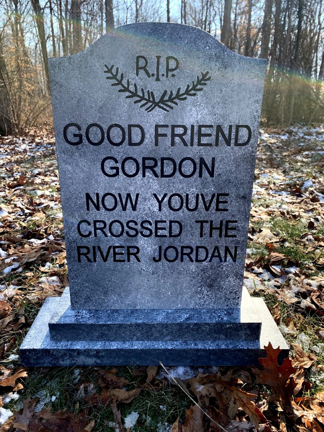 Good Friend Gordon Haunted Mansion Style Halloween Tombstone Headstone ...
