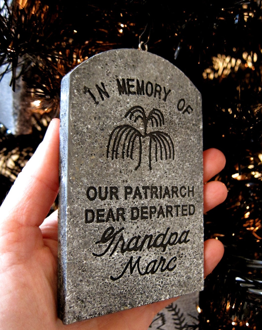 Grandpa Marc in Memory of Haunted Mansion Halloween Mini Tombstone ...