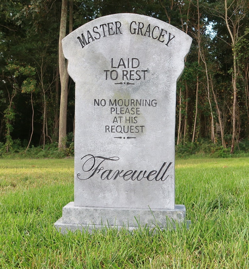 Farewell Master Gracey Halloween Tombstone Cute | Etsy