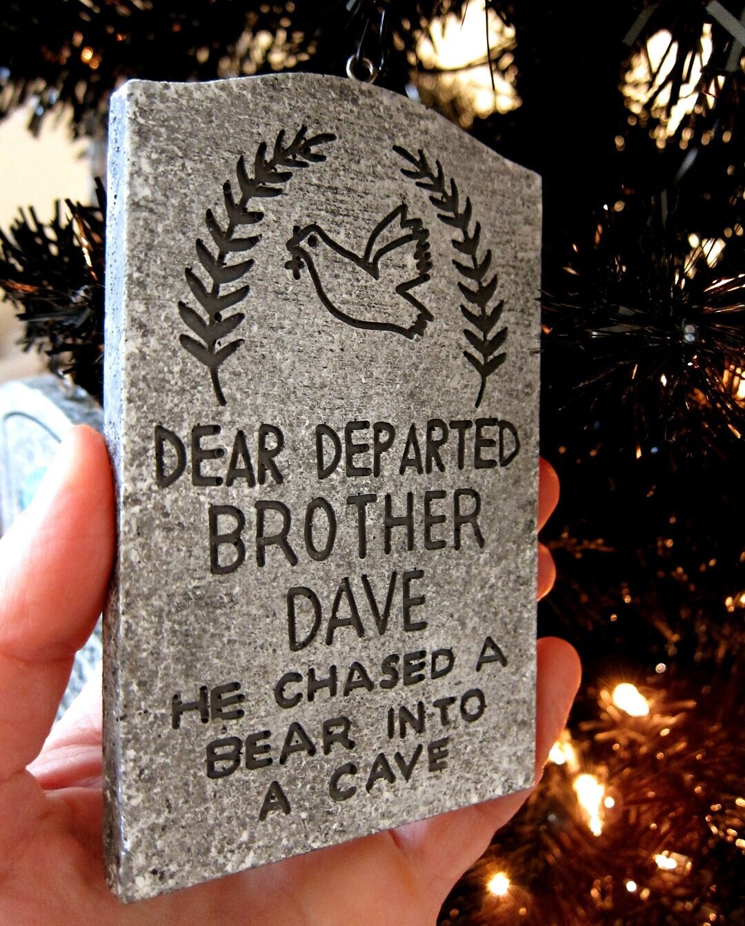 Brother Dave Dear Departed Haunted Mansion Mini Tombstone Christmas ...