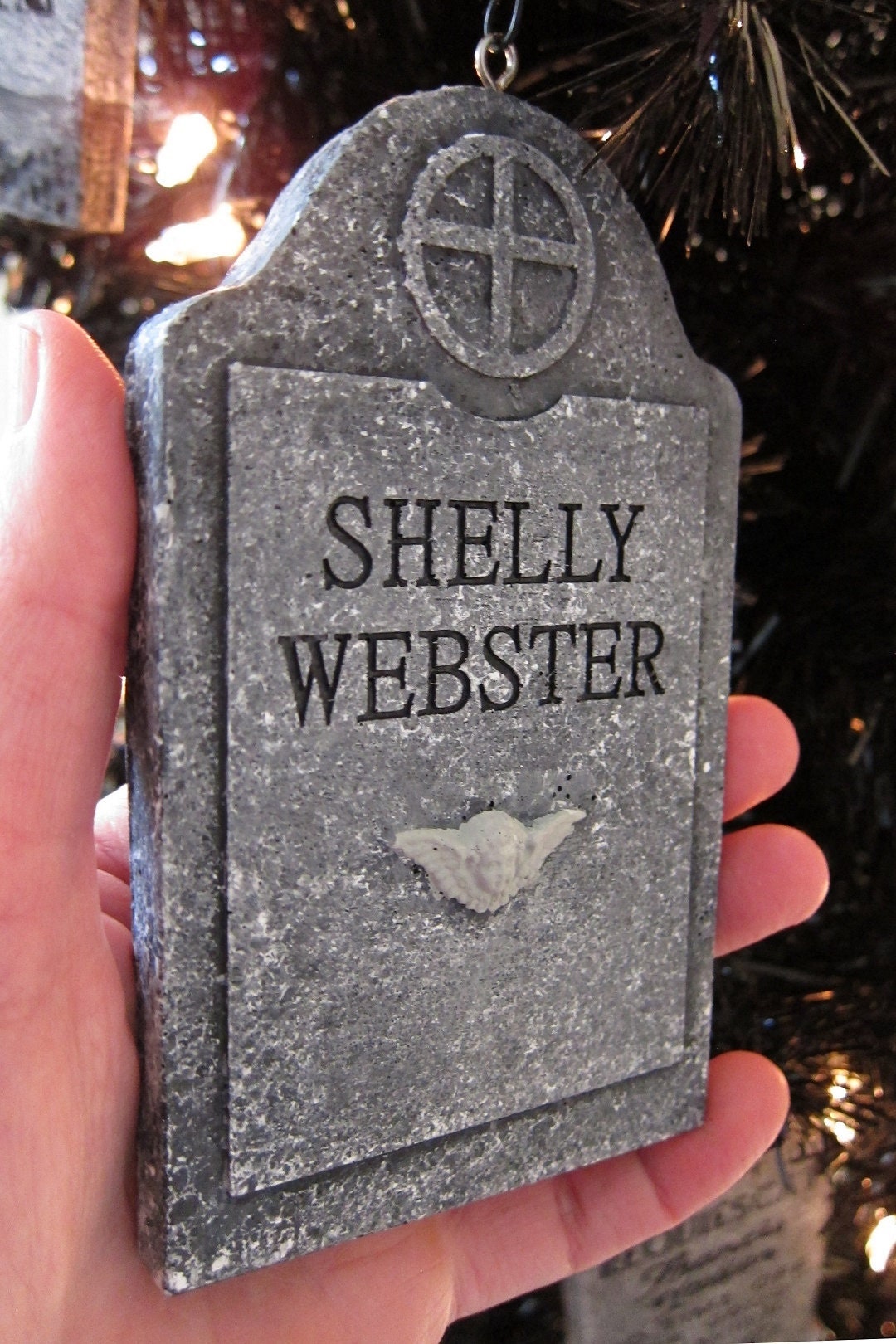 Shelly Webster the Crow Halloween Mini Tombstone Ornament Eric Draven ...