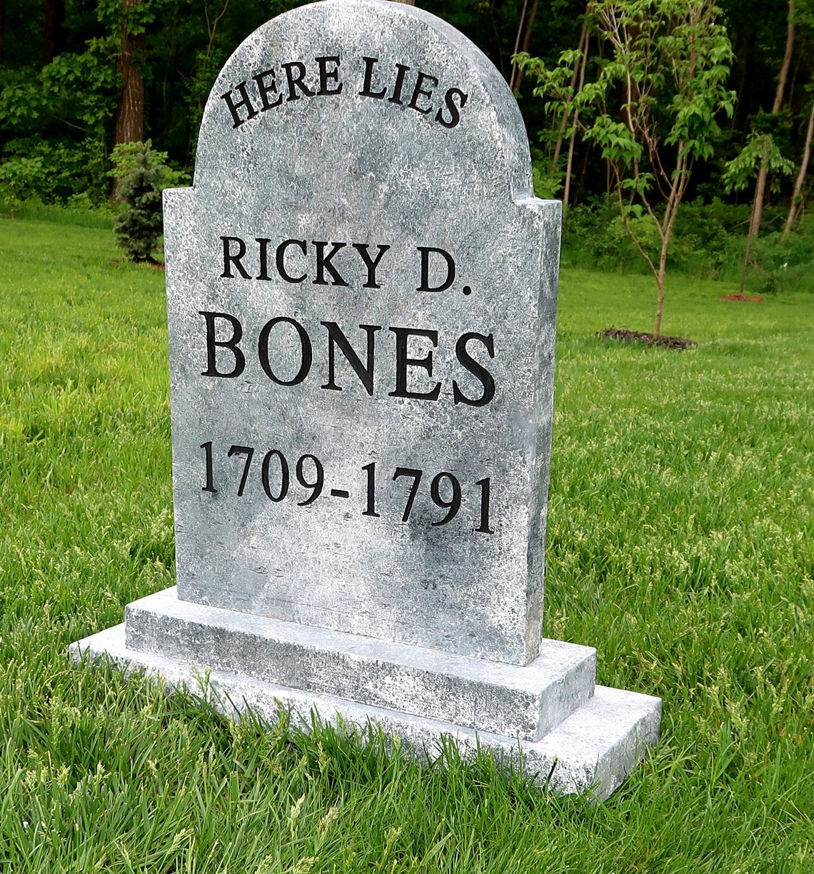 RICKY D BONES Silly Clever Halloween Tombstone Yard Prop | Etsy