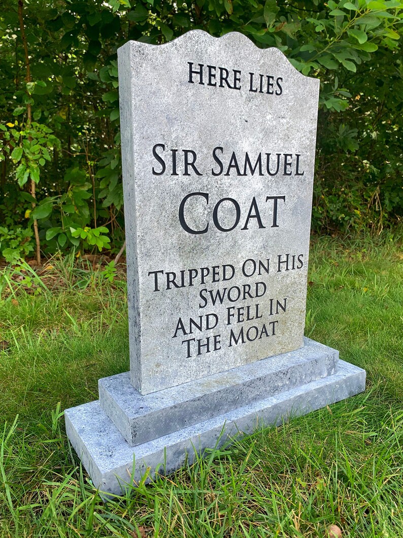 Sir Samuel Coat Tripped on His Sword Funny Halloween Tombstone - Etsy