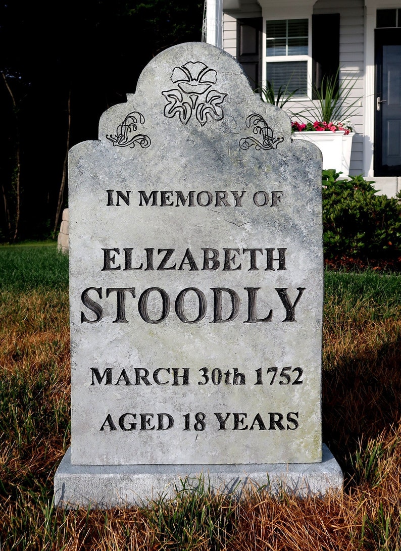 Elizabeth Stoodly Halloween Tombstone Decoration Prop Cemetery - Etsy