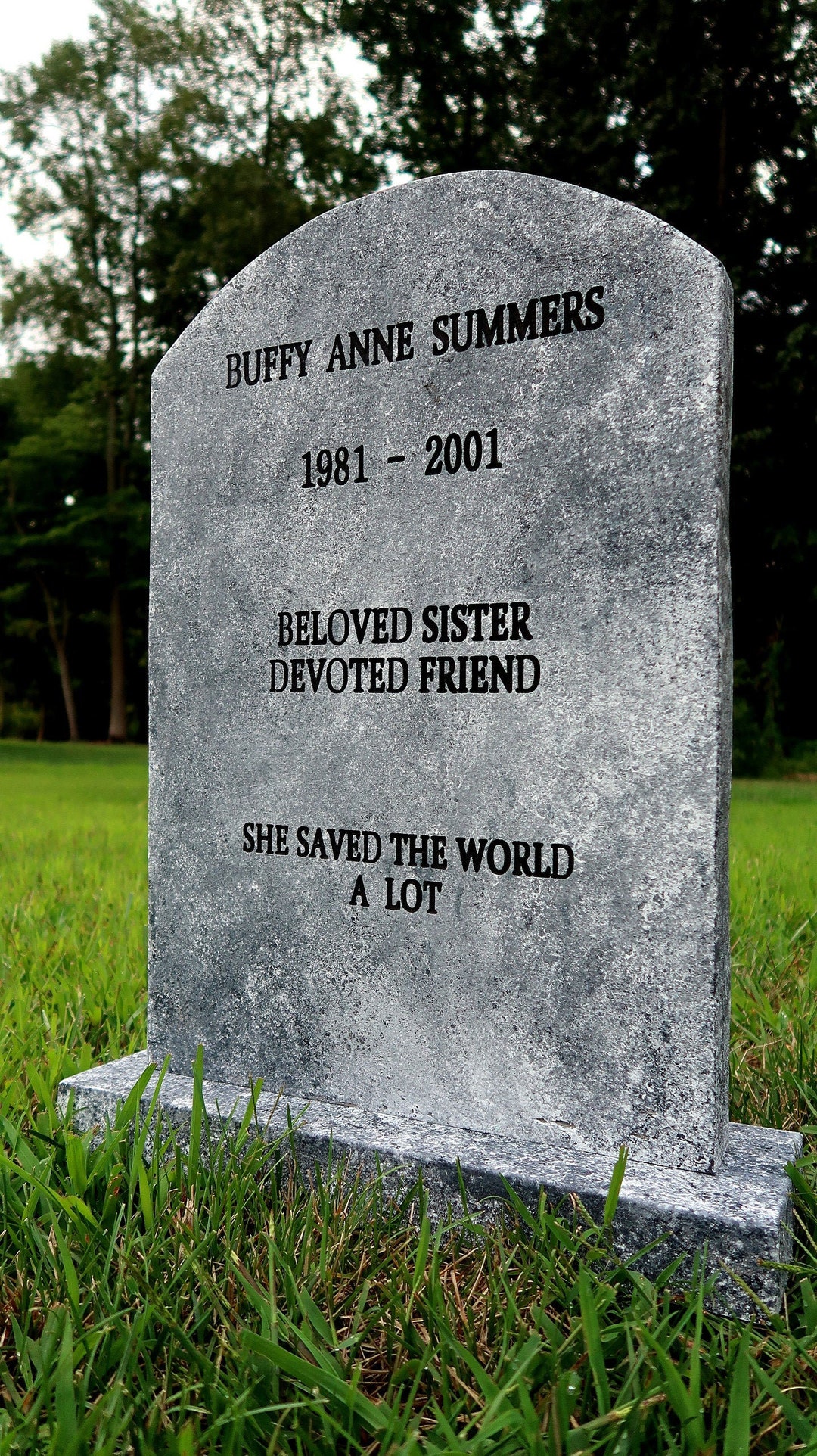 Buffy Summers the Vampire Slayer Life Size Halloween Tombstone Prop - Etsy