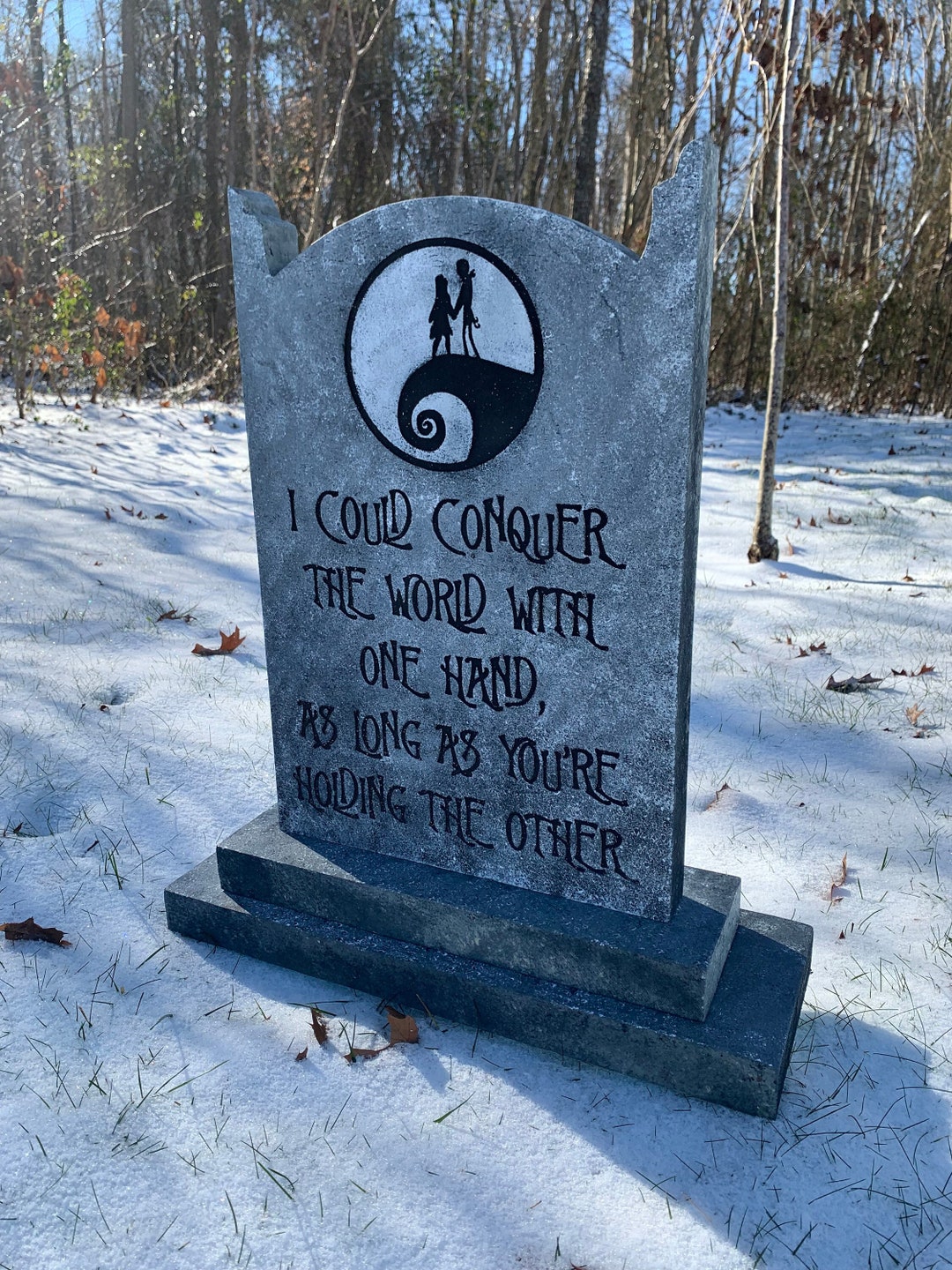 Nightmare Before Christmas Jack and Sally Moon Halloween Tombstone ...